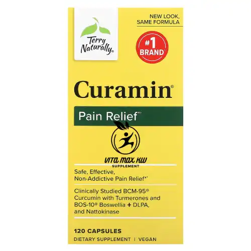 Terry Naturally Curamin Pain Relief 120 Capsules لتخفيف الألم ...